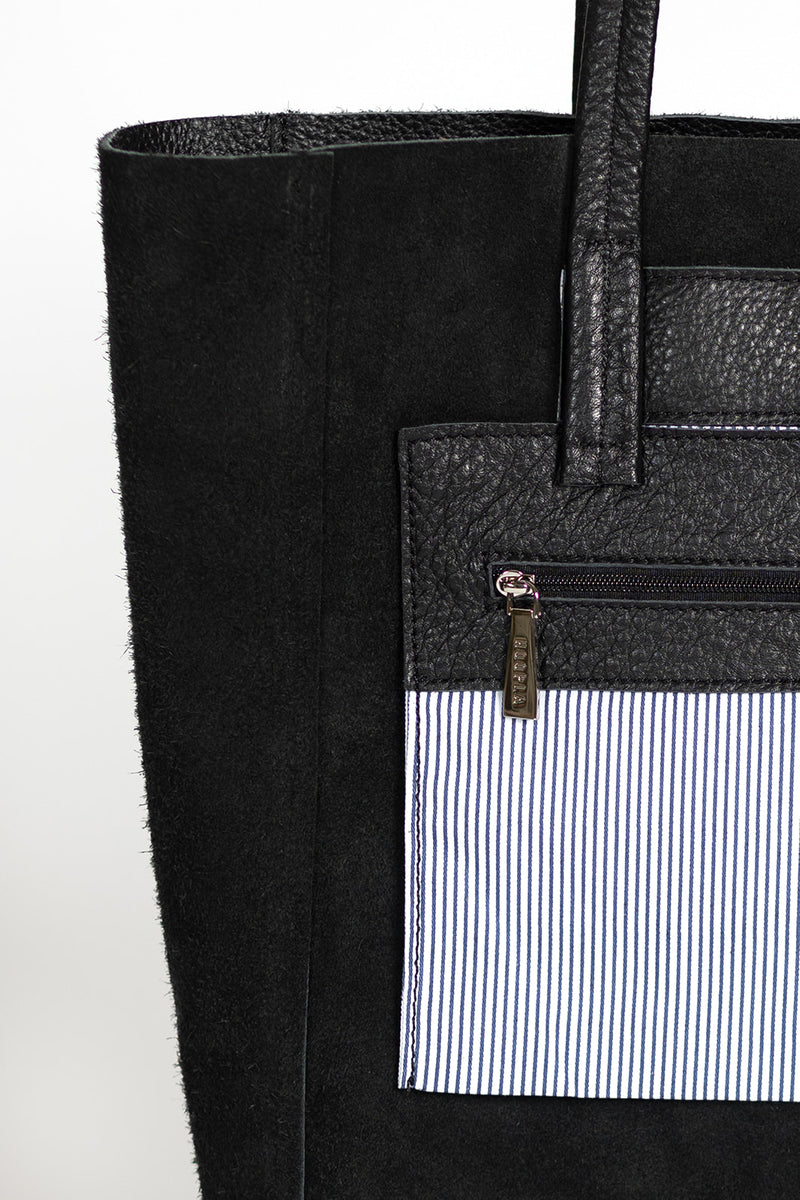 Black Open Top Tote – Hoopla Tote Bags