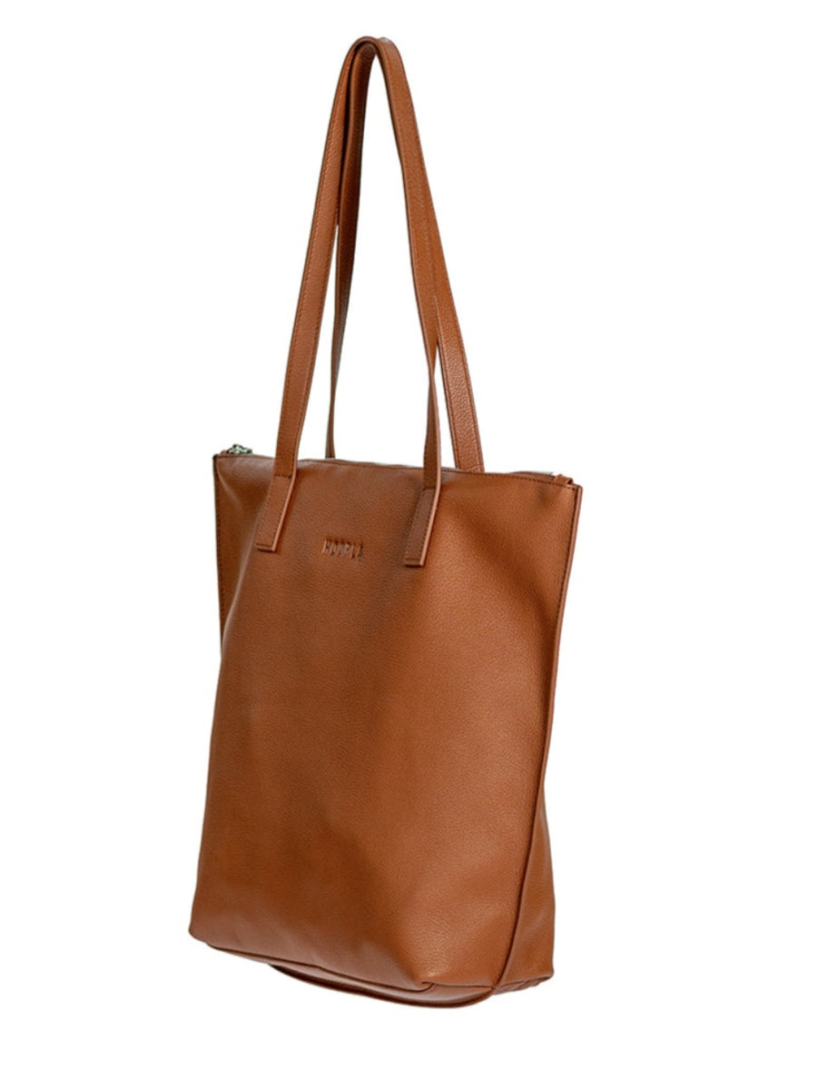 Small Tan Zip Tote – Hoopla Tote Bags