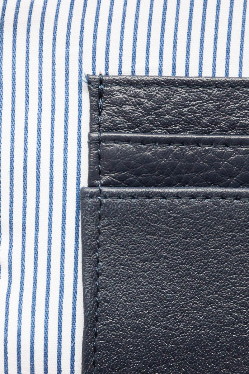 Navy Leather Coin Purse | Hoopla Tote Bags